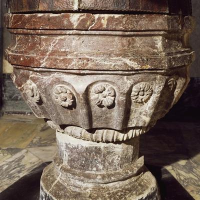 'Porphyry Baptismal Font in San Martino Church, 10th-16th Century ...