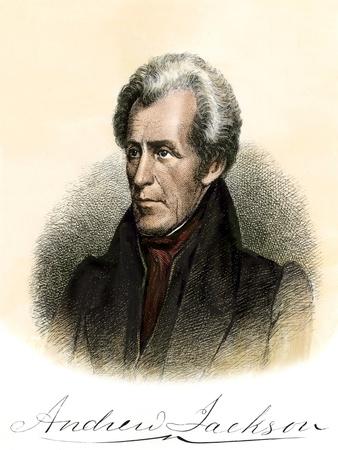 'Portrait of Andrew Jackson (1767-1845) President of the United States ...