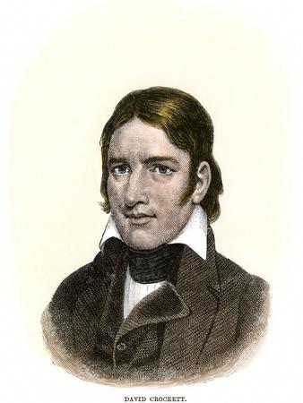 Portrait of Davy Crockett (1786 -1836). Giclee Print | Art.com