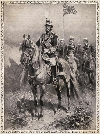 Portrait of Emperor Mutsuhito on Horseback Giclee Print | Art.com