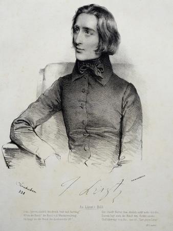 Portrait of Franz Liszt Giclee Print | Art.com