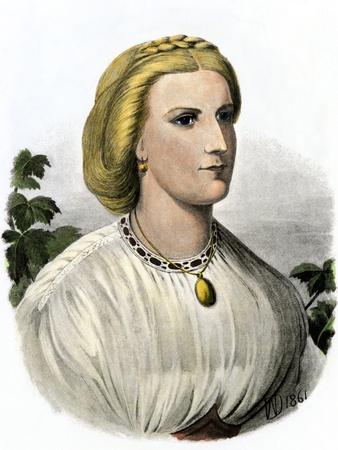 Portrait of Isabel Burton, Wife of British Explorer Richard Burton ...
