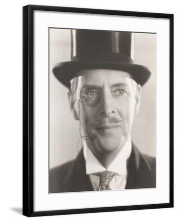 'Portrait of Man Wearing Monocle and Top Hat' Photo | Art.com