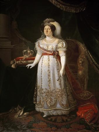 Portrait of Queen Maria Isabella of Spain by Carlo Di Falco Giclee ...
