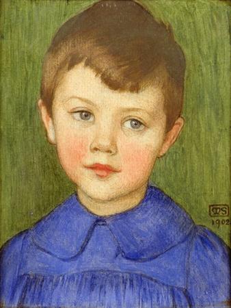 'Portrait of Richard Stokes, 1902 (Pencil, Chalk and Tempera on Panel ...