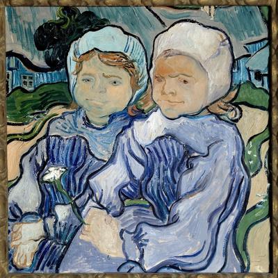 'Portrait of Two Girls Painting by Vincent Van Gogh (1853-1890) 1890 ...