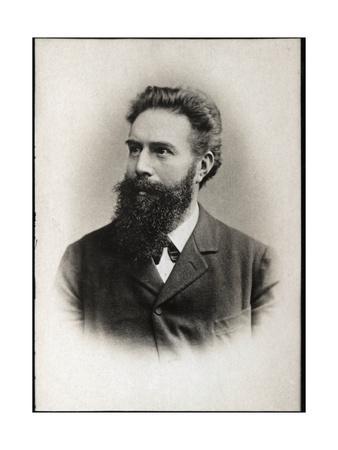 'Portrait of Wilhelm Conrad Roentgen or Rontgen (1845-1923), German ...