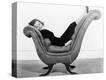 Portrait of Woman on Curved Piece of Furniture Photo | Art.com
