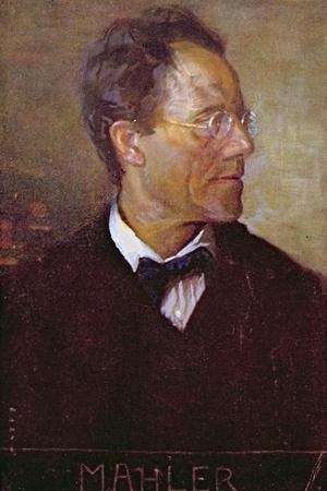 'Postcard Depicting a Portrait of Gustav Mahler' Giclee Print | Art.com