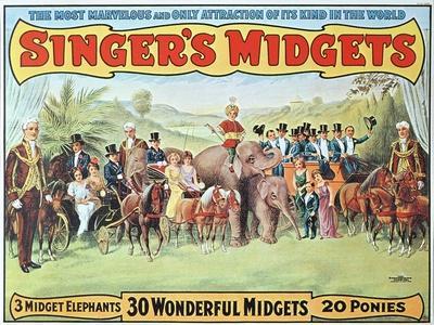 'Poster Advertising 'Singer's Midgets', C.1915' Giclee Print | Art.com
