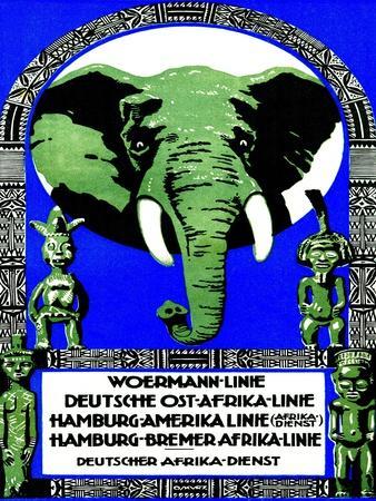 'Poster Advertising the Woermann Line, 1935' Giclee Print | Art.com