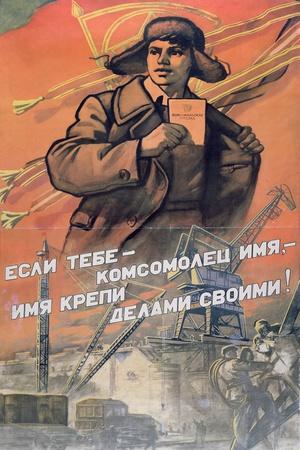 Poster Celebrating the Komsomol, September 1956 Giclee Print | Art.com