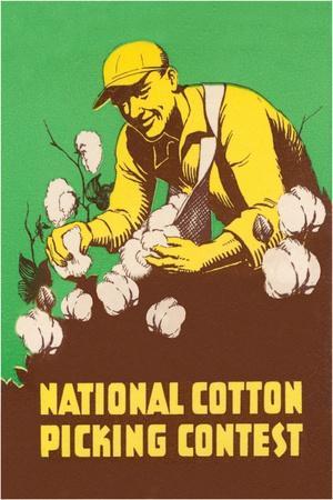 Poster for National Cotton Picking Contest Giclee Print | Art.com