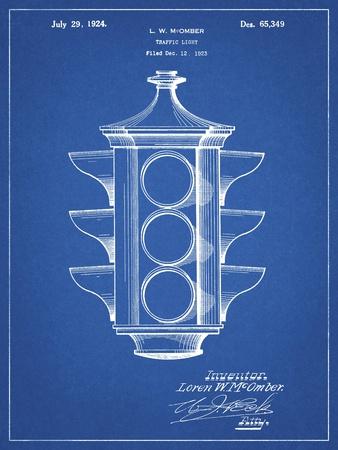 'PP1109-Blueprint Traffic Light 1923 Patent Poster' Giclee Print - Cole ...