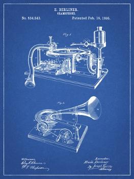 'PP160- Blueprint Berliner Gramophone Poster' Giclee Print - Cole ...