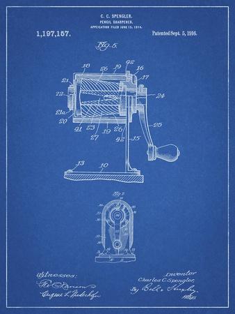 'PP162- Blueprint Pencil Sharpener Patent Poster' Giclee Print - Cole ...