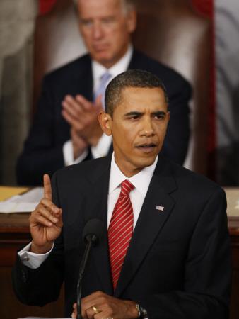 'President Barack Obama Gestures While Delivering Speech on Healthcare ...