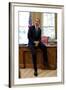 'President Barack Obama Sits on the Edge of the Resolute Desk in the ...