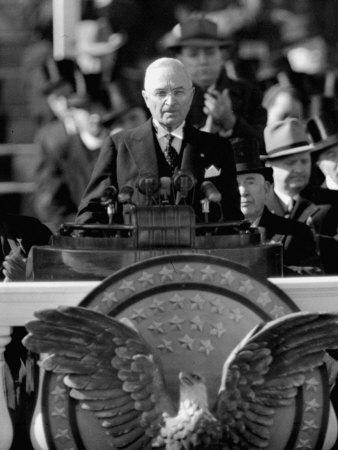'President Harry S. Truman Delivers Inaugural Address from Capitol ...