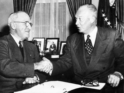 'President Harry Truman with President Elect Dwight Eisenhower after ...