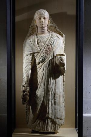 Priestess of Isis, Painted Limestone Funerary Statue, Roman Empire, 3rd ...