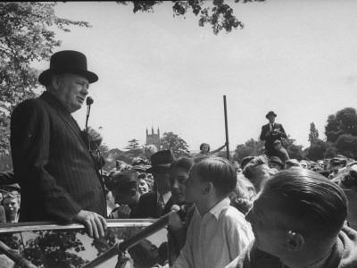 'Prime Minister Winston Churchill Making a Speech During an Election ...