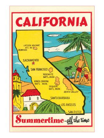 California Cartoon Map