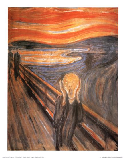 The Scream, c.1893 Art Print by Edvard Munch at Art.com