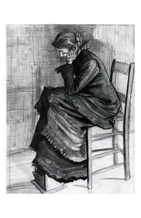 Sien Seated Art Print by Vincent van Gogh at Art.com