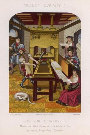 'Printing Office Showing the Compositor the Printers and the Proof ...