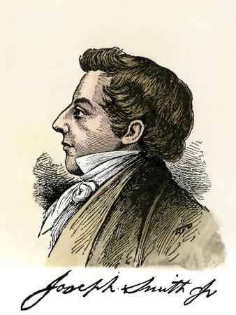 Profile Portrait of Joseph Smith (1805-1844) American Founder of ...