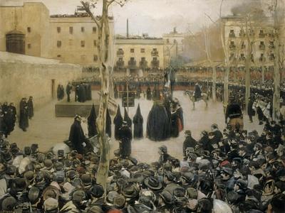 'Public Execution by Garrote, 1894' Art Print - Ramon Casas i Carbo ...