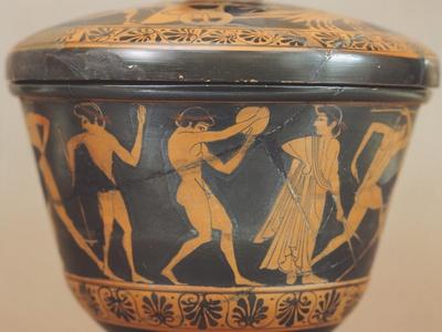 'Pyxis Showing Figures of Athletes, from Cerveteri, Italy,5th Century ...