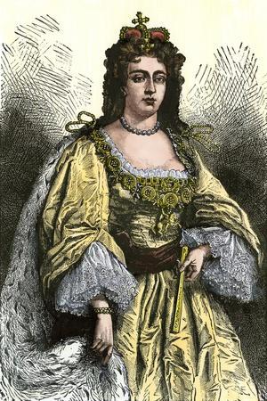 'Queen Anne of England (1665-1714) - Queen Anne of England. Hand ...
