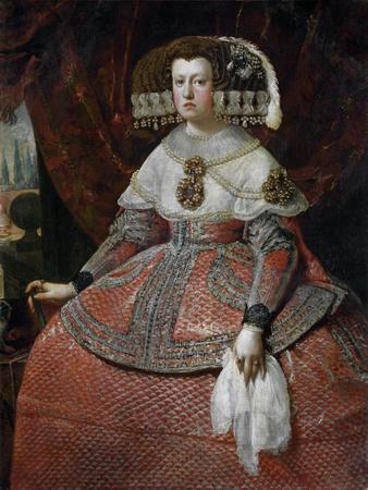 'Queen Maria Anna of Spain by Diego Rodriguez De Silva Y Velazquez ...