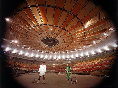 'Wide Angle Shot of Interior of New Madison Square Garden with Boxers ...