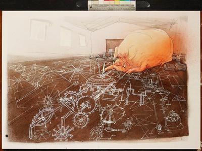 'Animal Farm, p56&57, 1995 (drawing)' Giclee Print - Ralph Steadman ...