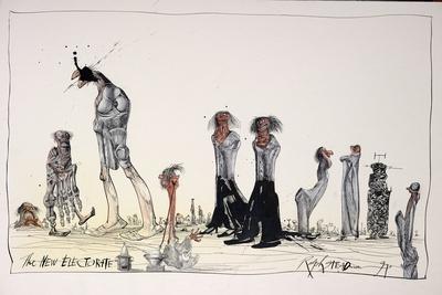 British Politics 1990s, The New Electorate, 1997 (drawing) Giclee Print ...