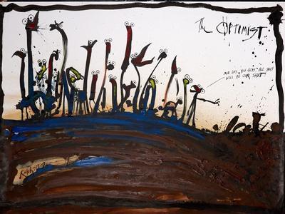 'British Politics 1990s, The Optimist, 1998 (drawing)' Giclee Print ...