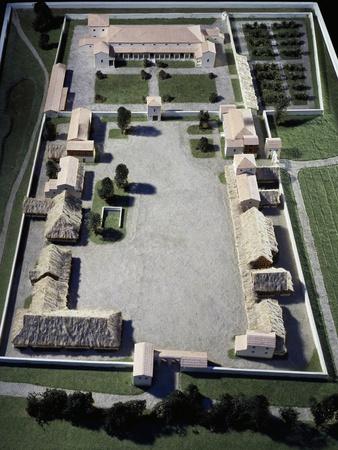 Reconstruction of Villa in Northern Gaul, France Giclee Print | Art.com