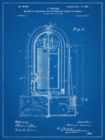 'Recording Device Patent 1900' Art Print | Art.com