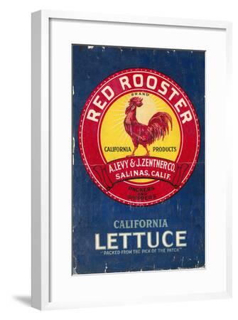 'Red Rooster - Vegetable Crate Label' Art Print - Lantern Press | Art.com