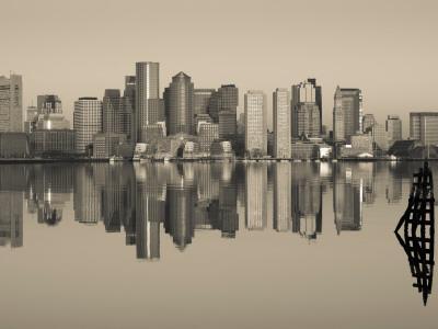 'Reflection of Buildings in Water, Boston, Massachusetts, USA ...