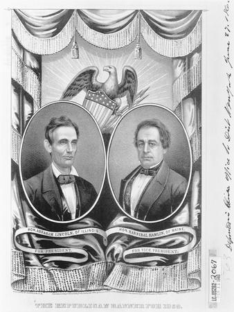 'Republican Presidential and Vice Presidential Nominees of 1860' Giclee ...