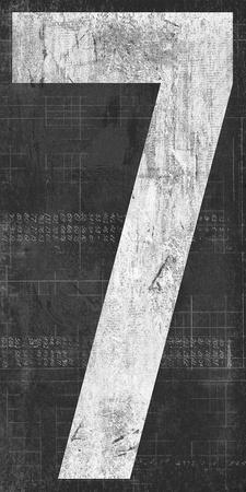 'Retro Numbers - Seven' Giclee Print - Tom Frazier | Art.com