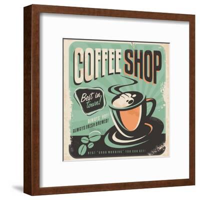 'Retro Poster for Coffee Shop on Old Paper Texture' Art Print - Lukeruk ...