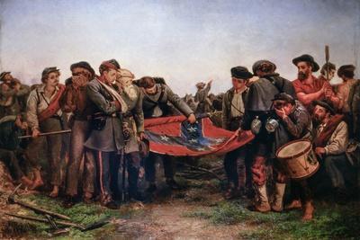 'Furling the Flag by Richard Norris Brooke, Shows Confederate Battle ...