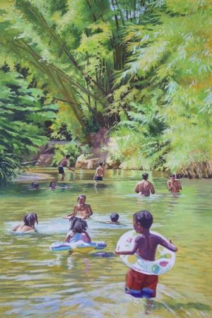 'River Lime Sublime, 2020, (oil on canvas)' Giclee Print - Colin ...