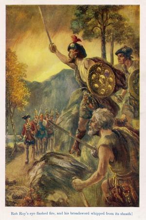 'Rob Roy and His Men Draw their Swords and Ambush the Invading English ...
