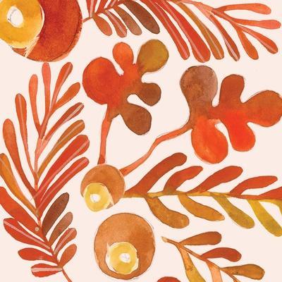 'OrganicPatterns leaves, ferns, fall colors' Art Print - Robbin ...